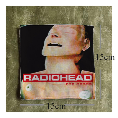 radiohead电台司令文艺青年摇滚diy remake喷印布贴包包衣服配件