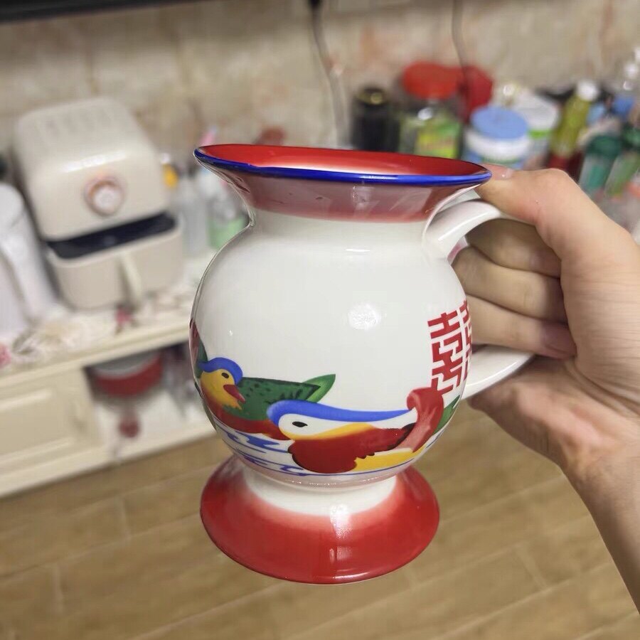 复古网红痰盂水杯搞怪陶瓷夜壶茶杯马桶尿壶马克杯整蛊生日礼物