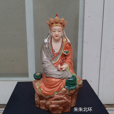 雕塑陶瓷无语佛佛像装饰摆件莫生气中式人物小无语罗汉工艺品5寸