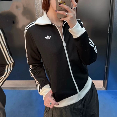 阿迪达斯三叶草女子立领运动外套