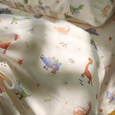 母婴级a类双层纱布被套全棉可爱