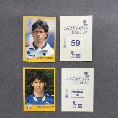 阿尔贝蒂尼意大利国家队贴纸1994梅林merlin世界杯1998足球迷