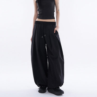 Raucohouse韩代抽绳休闲长裤