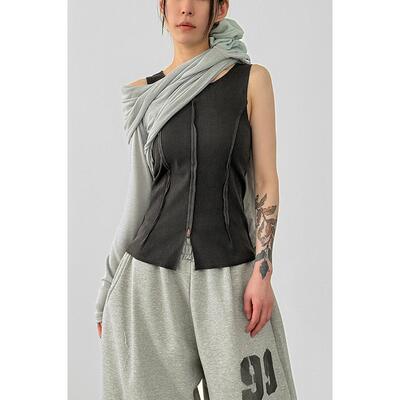 Localmansion韩代水洗无袖背心