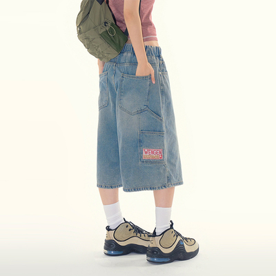 韩代Raucohouse水洗牛仔七分裤