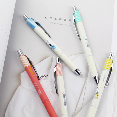 派通中性笔复古色条纹款