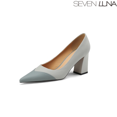 拼色高跟单鞋SEVENLUNA
