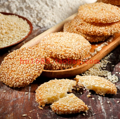 九如斋芝麻饼湖南长沙特产酥薄片脆小个饼干传统糕点心