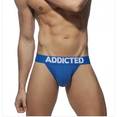 丁字裤镂空低腰棉男性感时尚模特