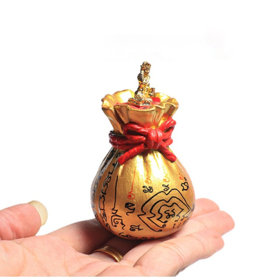 泰国佛牌龙婆宋柴钱袋子女神摆件