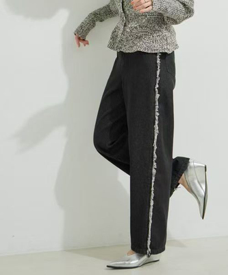 日本原单2026春款LE CERCLE par rope' 纯棉女款牛仔裤女裤长裤