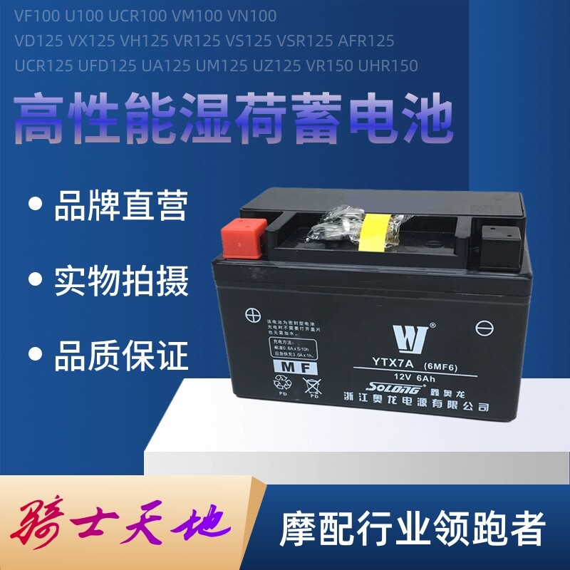 适用豪爵VX AFR UCR UFD125 UHR150摩托车电瓶免维护蓄电池原装