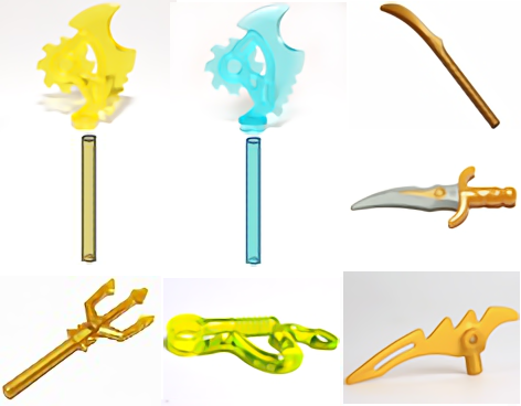 LEGO乐高98141和15621/92289零件武器时之刃海王叉精灵剑新月之刃_虎窝淘