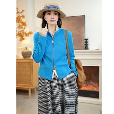 【小蛮腰】春夏小蛮腰双拉链上衣26003