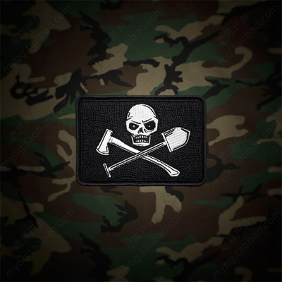 美国PDW臂章士气章魔术贴海盗旗