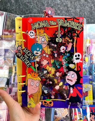 A5摇摇本亚克力活页手账本高颜值卡通动漫学生日记本少女心笔记本