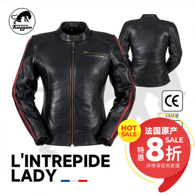 法国 Furygan L INTREPIDE女款摩托机车骑行皮衣夹克 复古牛皮