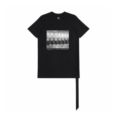 【暗黑先锋】RICK OWENS RO 26SS 脊柱缝线照片印花LEVEL短袖T恤
