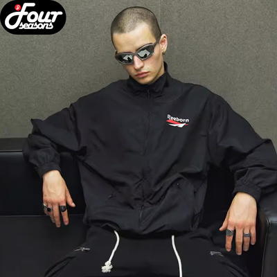 Perception刺绣尼龙防风夹克