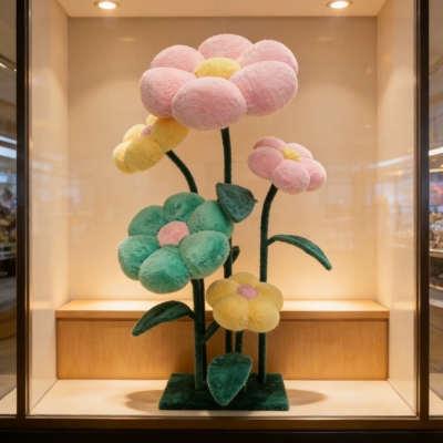 春季泡沫樱花美陈挂件门头装饰