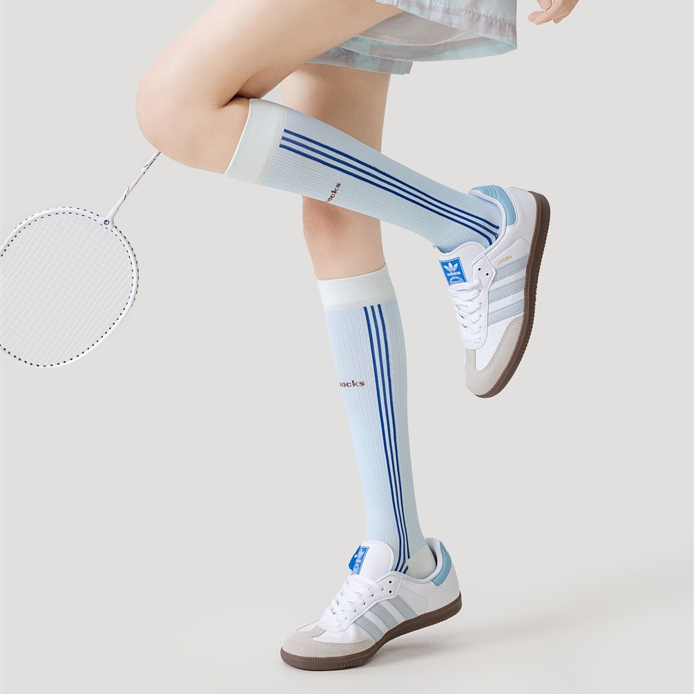 显瘦压力运动袜女夏季瑜伽跑步健身户外骑行袜肌能压缩袜小腿袜子