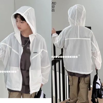 牛哆哆童装夏季新款休闲薄款防晒衣男女童字母防晒服潮68519