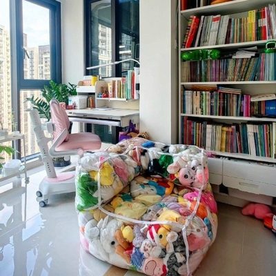 装娃娃的透明凳子透明沙发娃娃收纳神器毛绒公仔玩偶填充座椅可坐