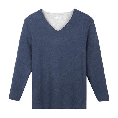 稻草人保暖上衣双面磨绒蚕丝男