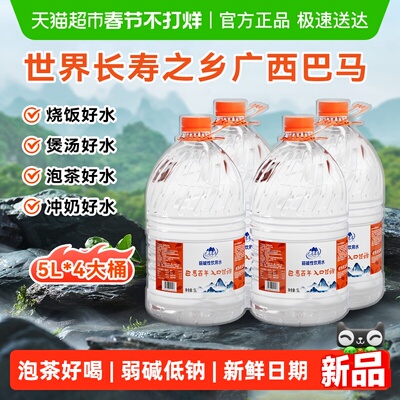 巴马百年天然弱碱山泉水5L*4桶