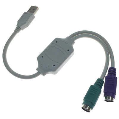 6针圆头Ps2转USB转换线台式机笔记本电脑USB转PSto鼠标键盘扫描枪