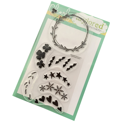 Taylored农舍花环进口透明印章