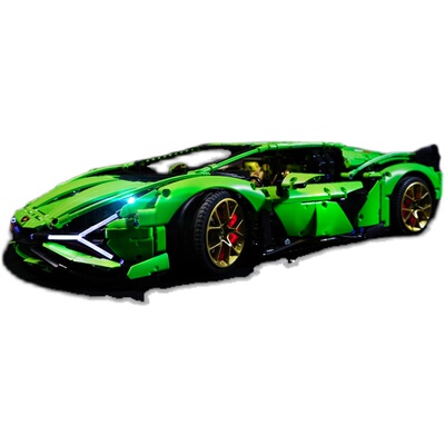 兰博基尼积木灯饰机械组