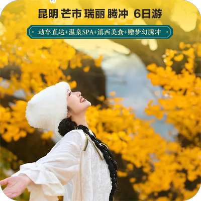 昆明腾冲瑞丽芒市 6天5晚 腾冲火山热海景区/大金塔/芒市勐巴娜西