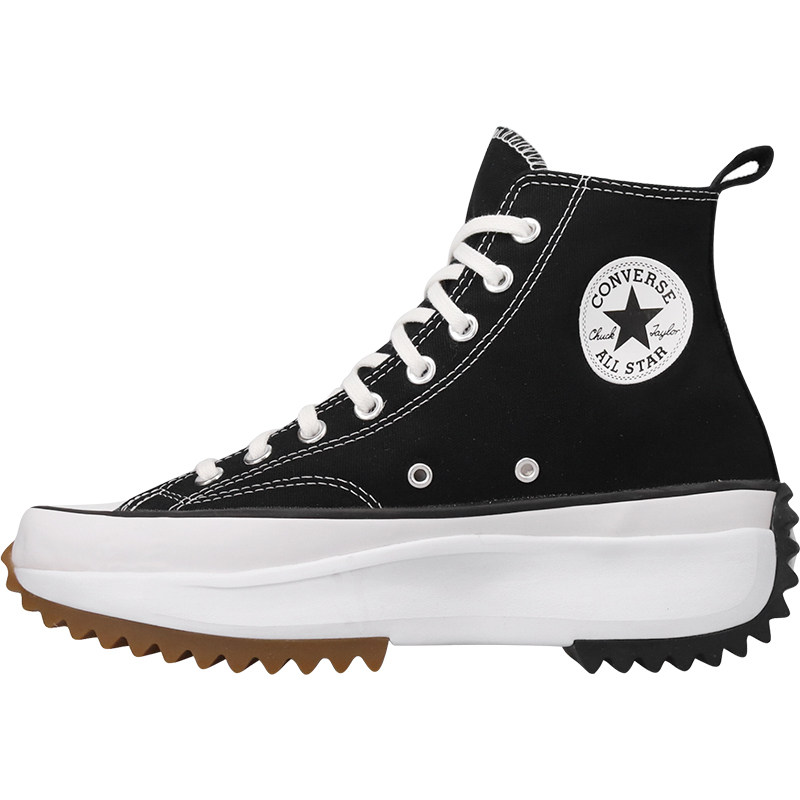 匡威Converse Run Star Hike增高厚底高帮休闲帆布鞋166800C_虎窝淘
