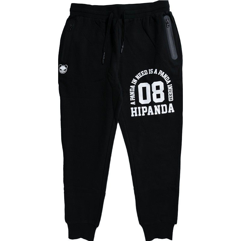 Hipanda你好熊猫设计潮牌国潮男款 08基本款针织裤_虎窝淘