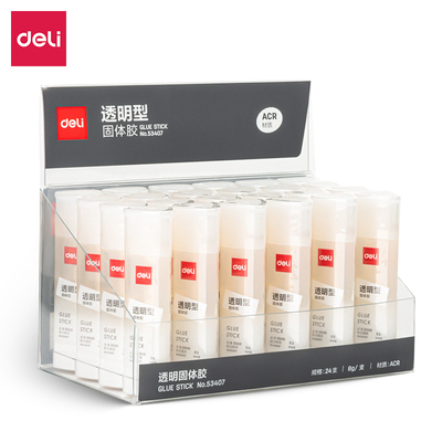 得力三角形固体胶透明8g/支