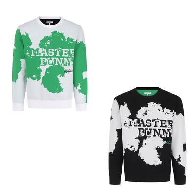 韩国代购MASTERBUNNY高尔夫球服26年男士早春标志提花宽松针织衫