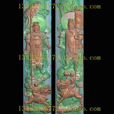 a精雕图扫描图古建麒麟送子童 人物 柱子祈求吉庆麒麟童子人