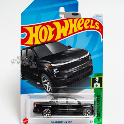 110号 SILVERADO EV RST 雪佛兰 黑色 风火轮合金小跑车