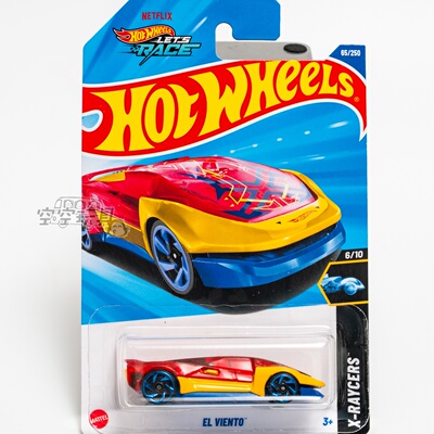 65号 EL VIENTO 红黄色 风火轮合金小跑车
