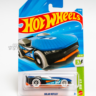 7号 SOLAR REFLEX 蓝橙色 风火轮合金小跑车
