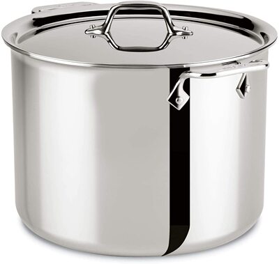 美国代购All Clad D3 Stockpot大容量不锈钢汤锅酱锅三层复合结构
