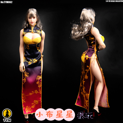 包胶素体古装性感旗袍可动人偶