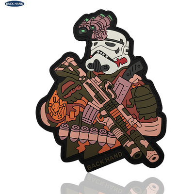 BACK HAND TROOPER 版权星球大战帝国兵战术士气章魔术贴背包贴