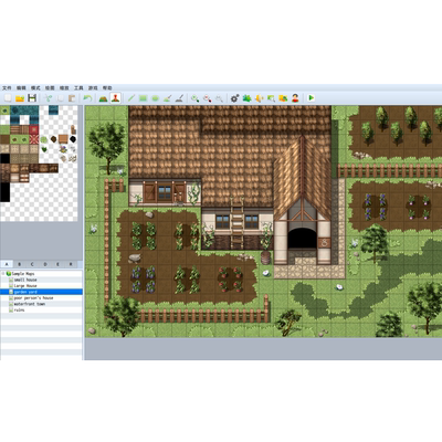 RPG MAKER MV MZ 范例工程 KR Everyday Town Tileset + 钓鱼事件
