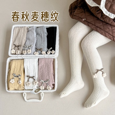女童连裤袜春秋针织棉