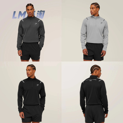 GYMSHARK arrival 1/4zip 男运动健身休闲撸铁训练长袖官网代购