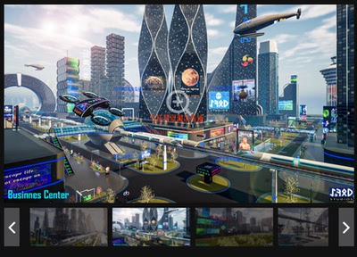 UE5虚幻4 FUTURISTIC CITY ISLANDS元宇宙未来科幻城市赛博城市