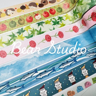 50cm分装 mt和纸胶带 展会限定 表情 鲨鱼 康乃馨 枫叶 手帐装饰