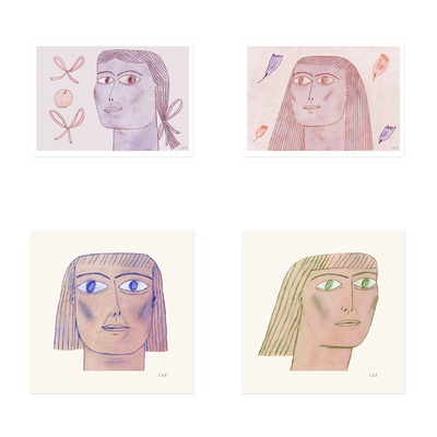 ANNA 丹麦设计Stine Belden Røed人物艺术海报 北欧客厅卧室餐厅